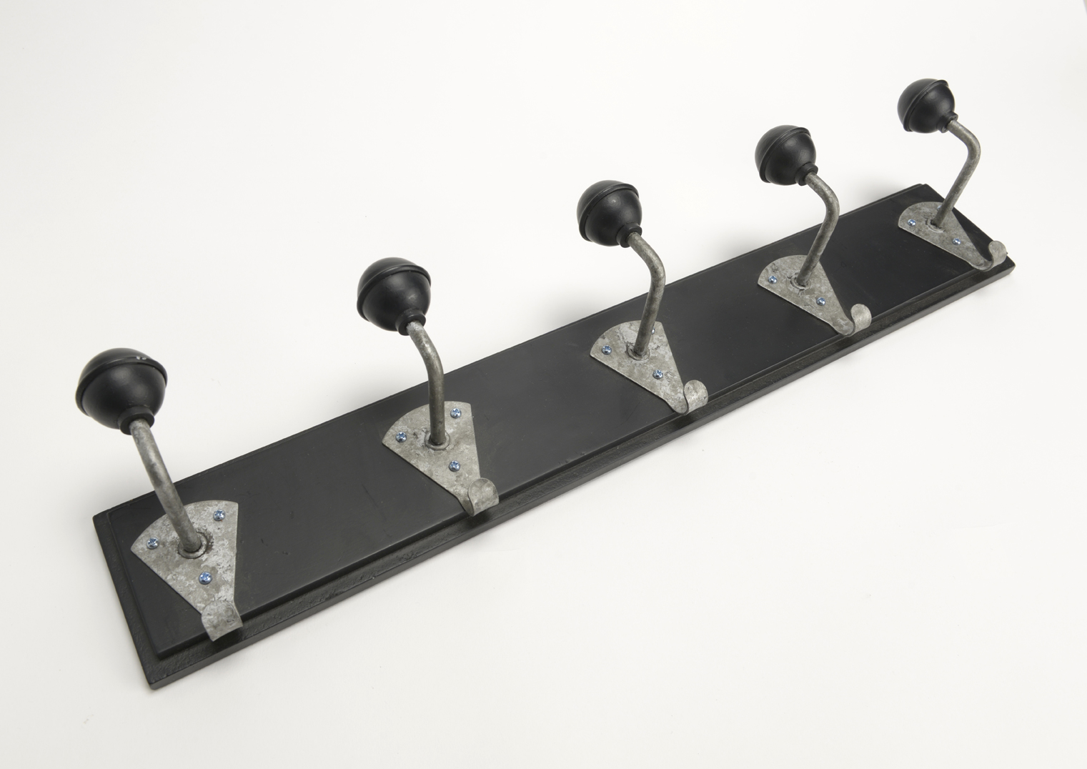 Patère Noir Bois Métal x5 Edgard Amadeus Cades Deco Style Campagne