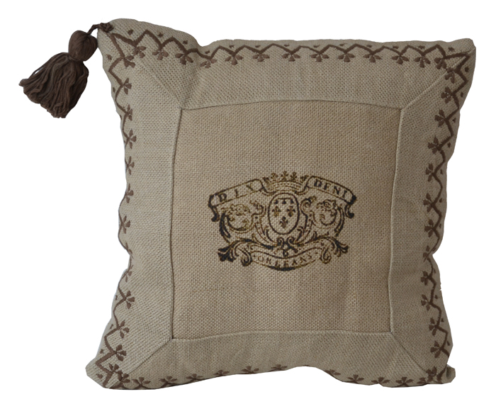Mini Coussin Grimoire Lin Naturel Coquecigrues Shabby Chic Deco ...