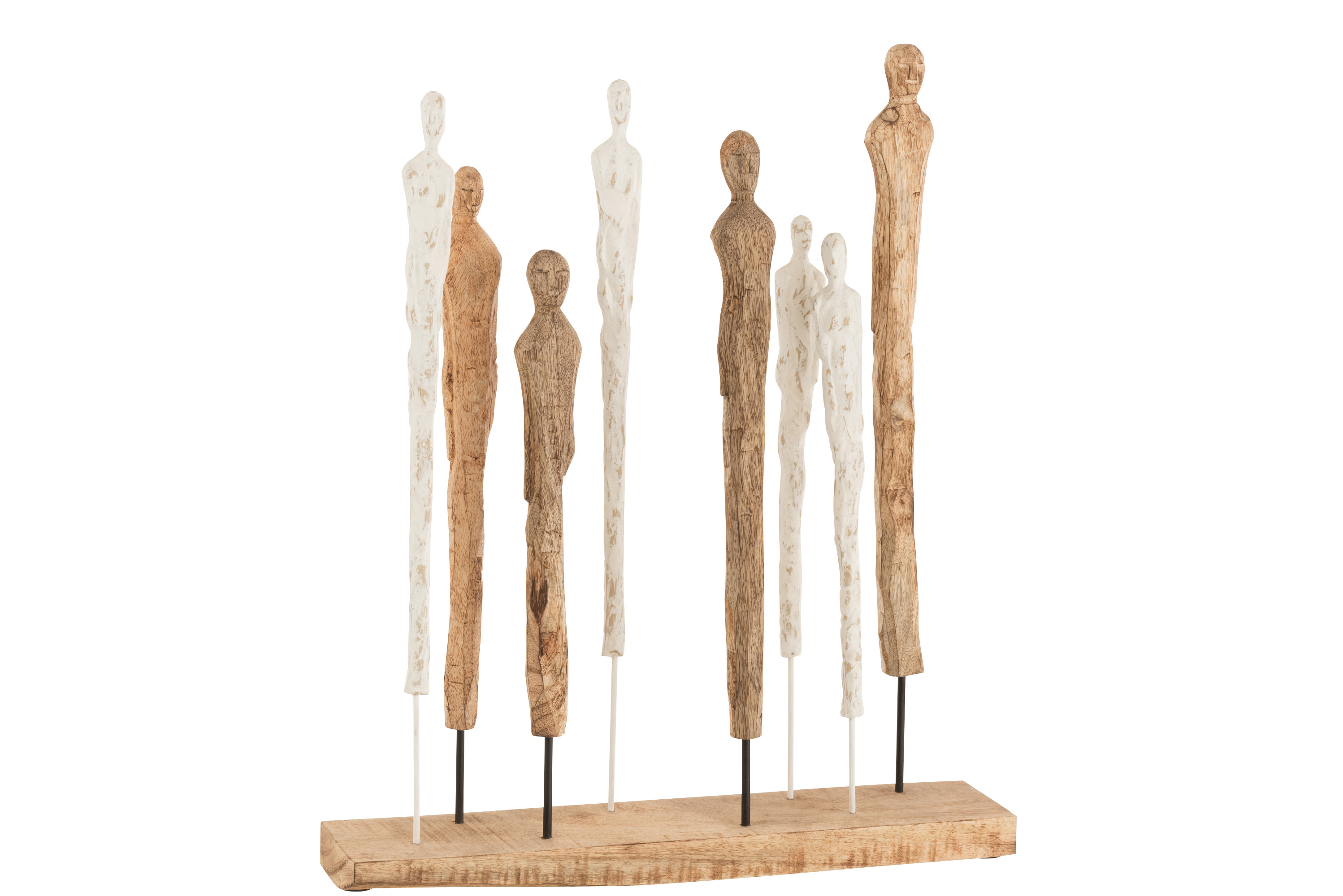 Statue Figurines Minces Alu Blanc Naturel Jline Jolipa Deco Campagne Chic