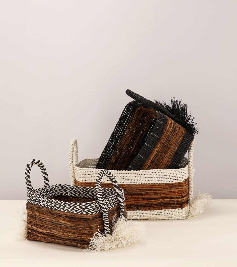 Panier Raphia Rectangulaire Raffo Athezza hanjel Style Campagne