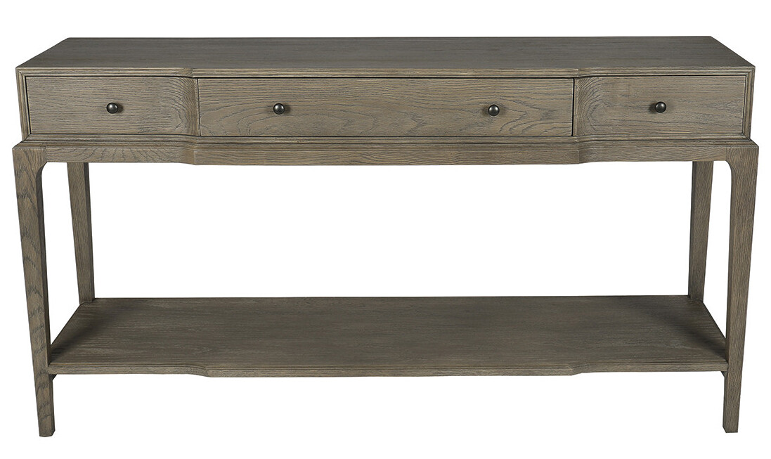 Console 3 Tiroirs Ana Chêne Blanc d'Ivoire Deco Campagne Chic