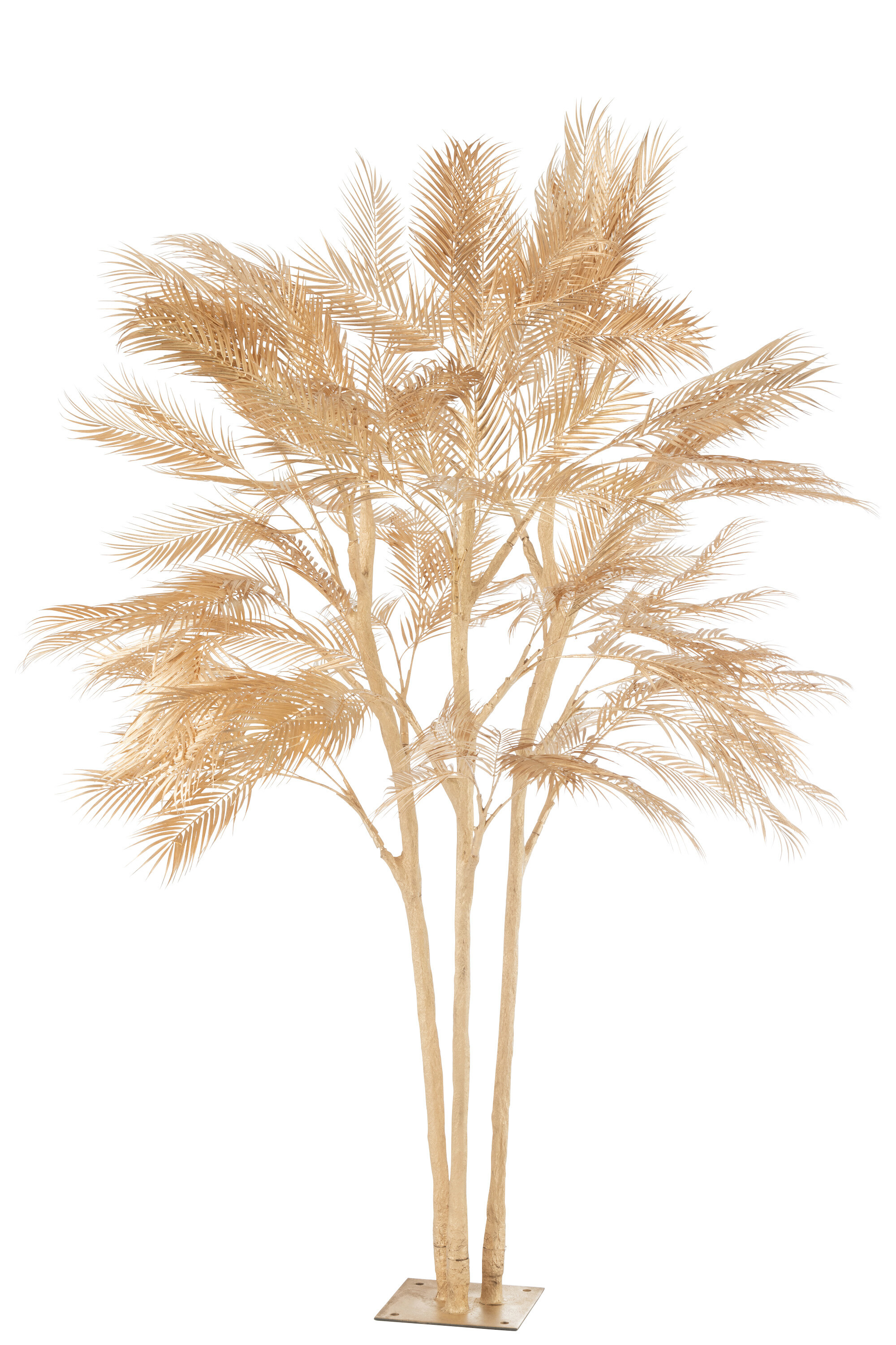 Arbre Feuilles Palmier Or 3 Troncs J-Li,ne Jolipa Deco Campagne Chic